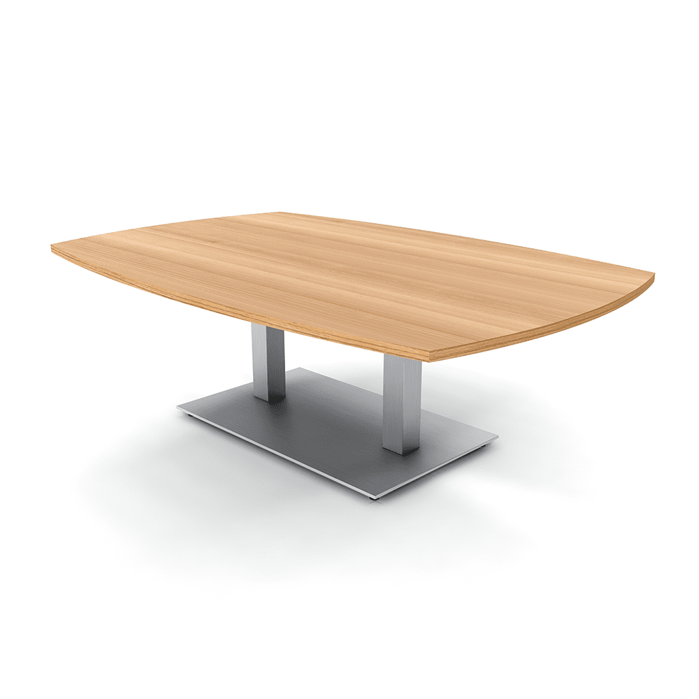 45X60 Arc Boat Shaped Reception Coffee Table With Double Metal Base ...
