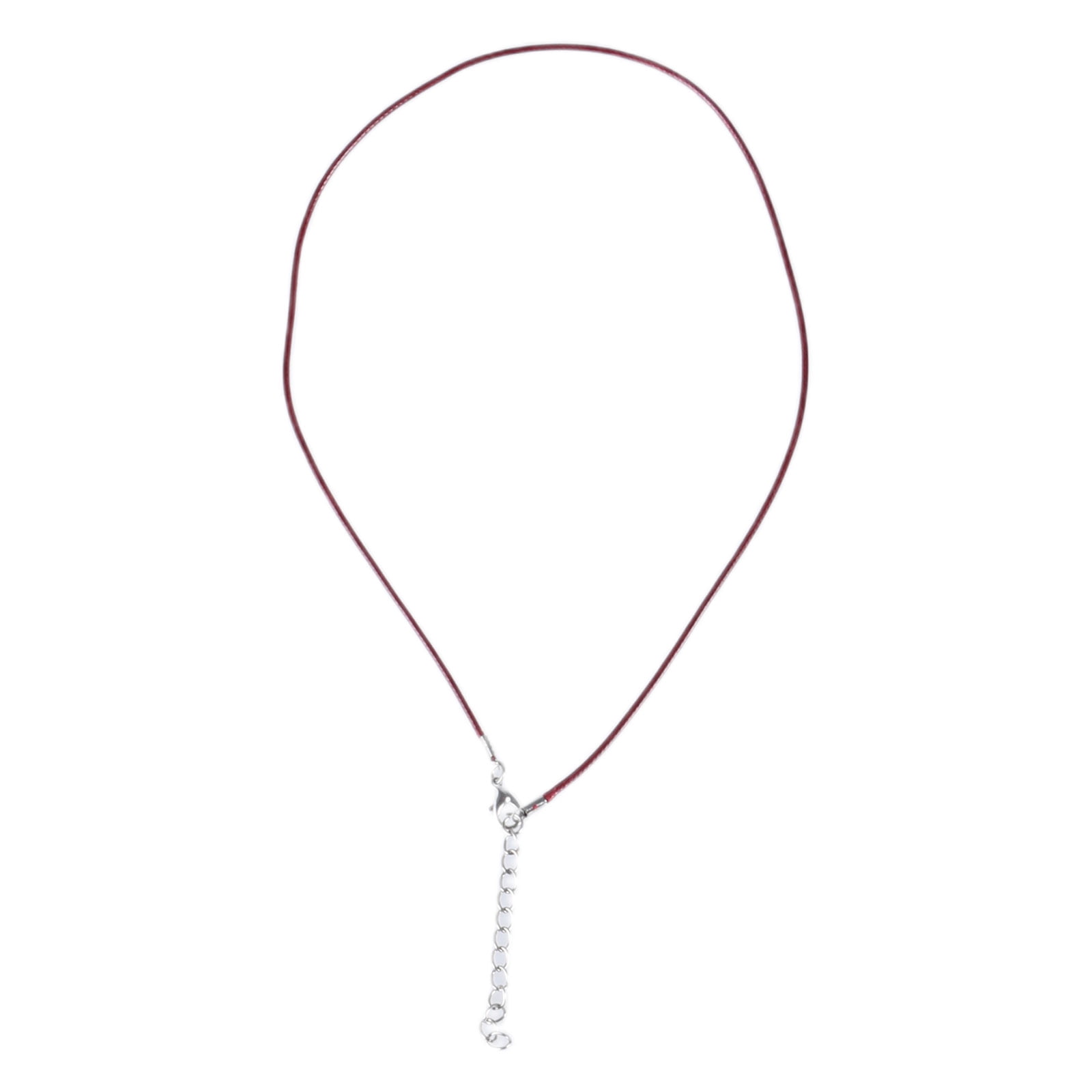 45cm Braided Adjustable Leather Rope Wax Cord Handmade Necklace Pendant ...