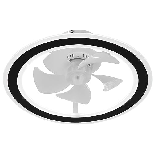 45cm Ceiling Fans with LED Lights, Modern Flush Mount Fandelier with ...