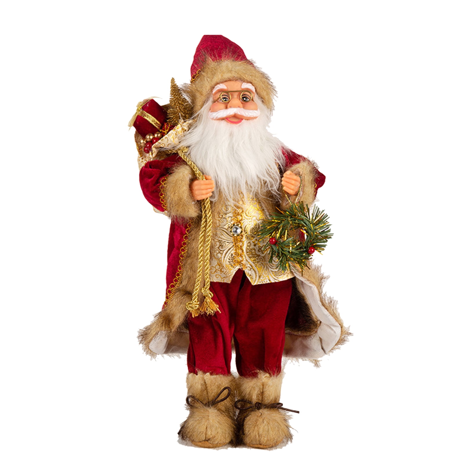 45cm Christmas Standing Royal Santa Claus Christmas Figurine Figure ...