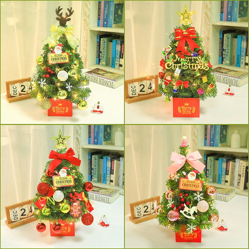 45cm Christmas Tree DIY Package Mini Christmas Tree with Lights and ...