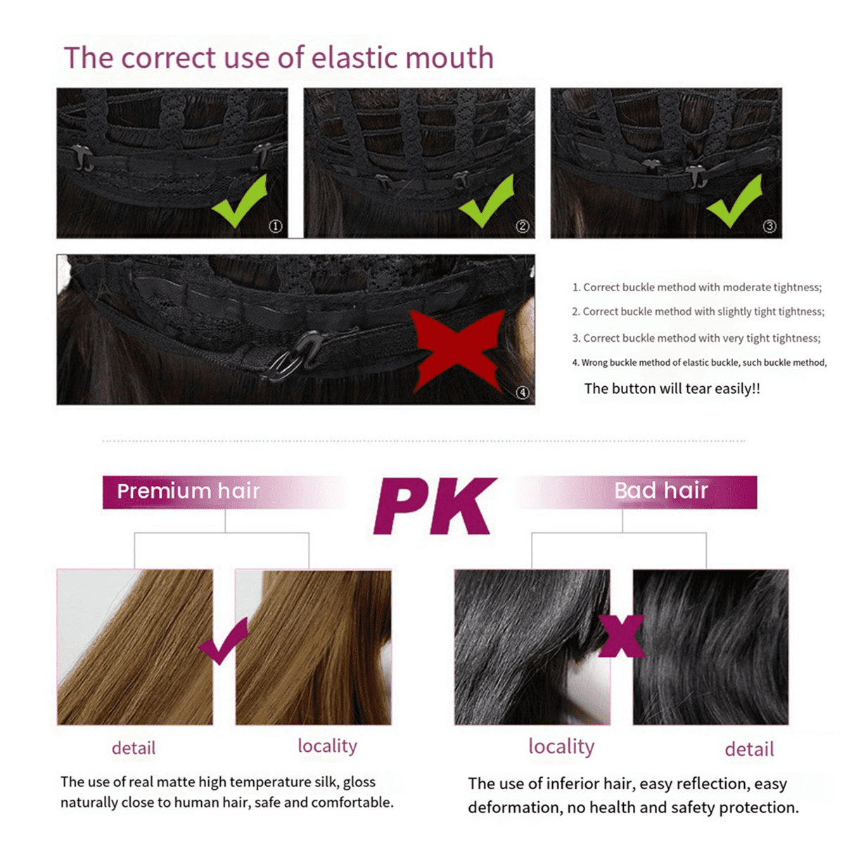 45cm College Cosplay Wig Long Curly Hair Big Wave Chemical Fiber ...