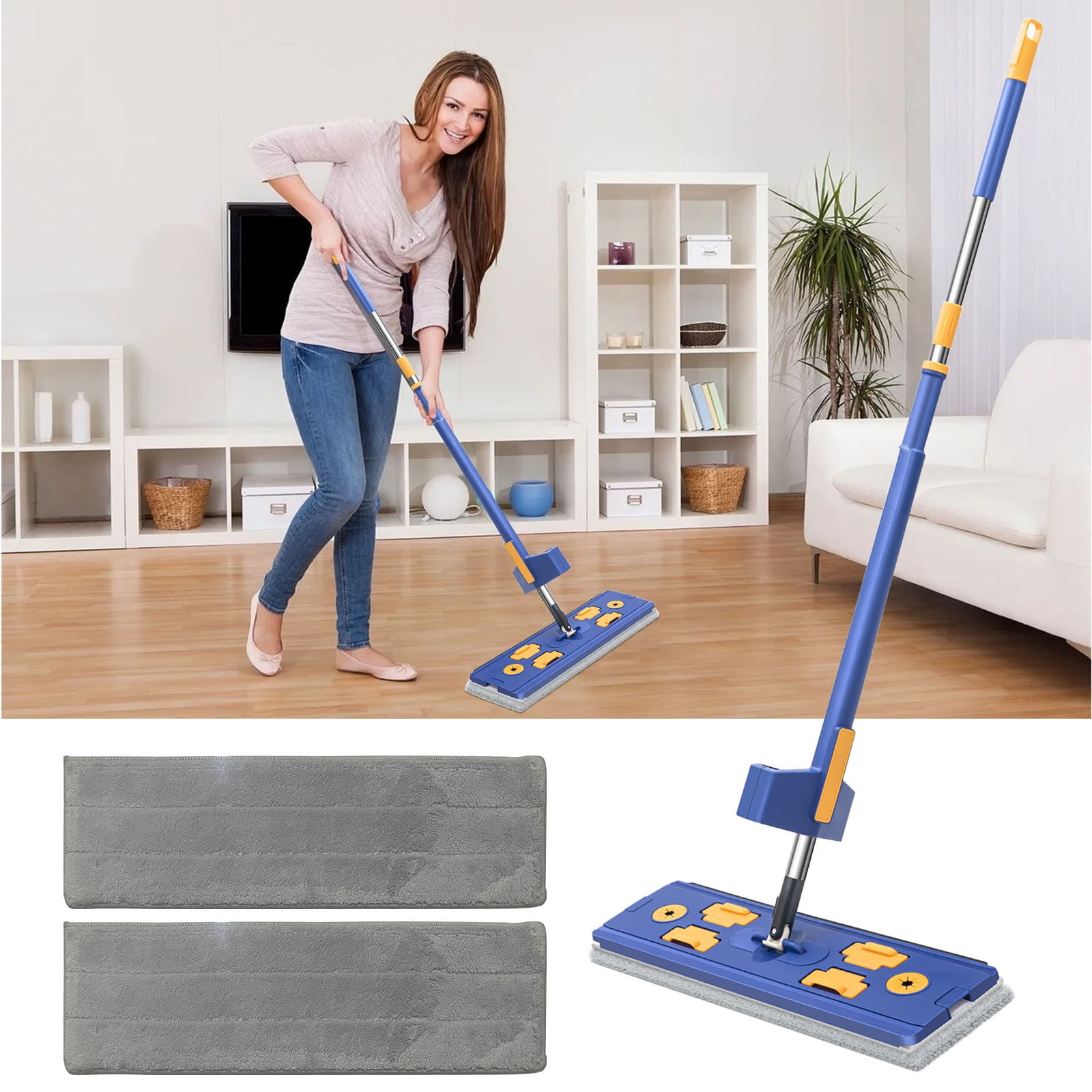45cm Hand- Mop Household Lazy Mop Suction Horizontal Mop Wash Mop ...
