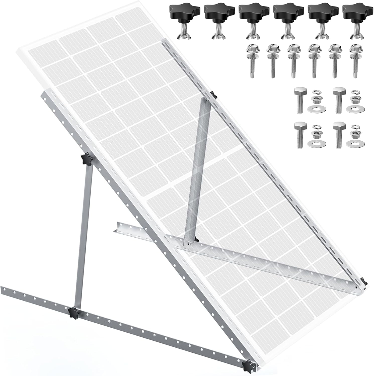 45in Adjustable Solar Panel Tilt Mount Brackets, Anodizing Foldable Tilt Legs, Support 100 200 ...