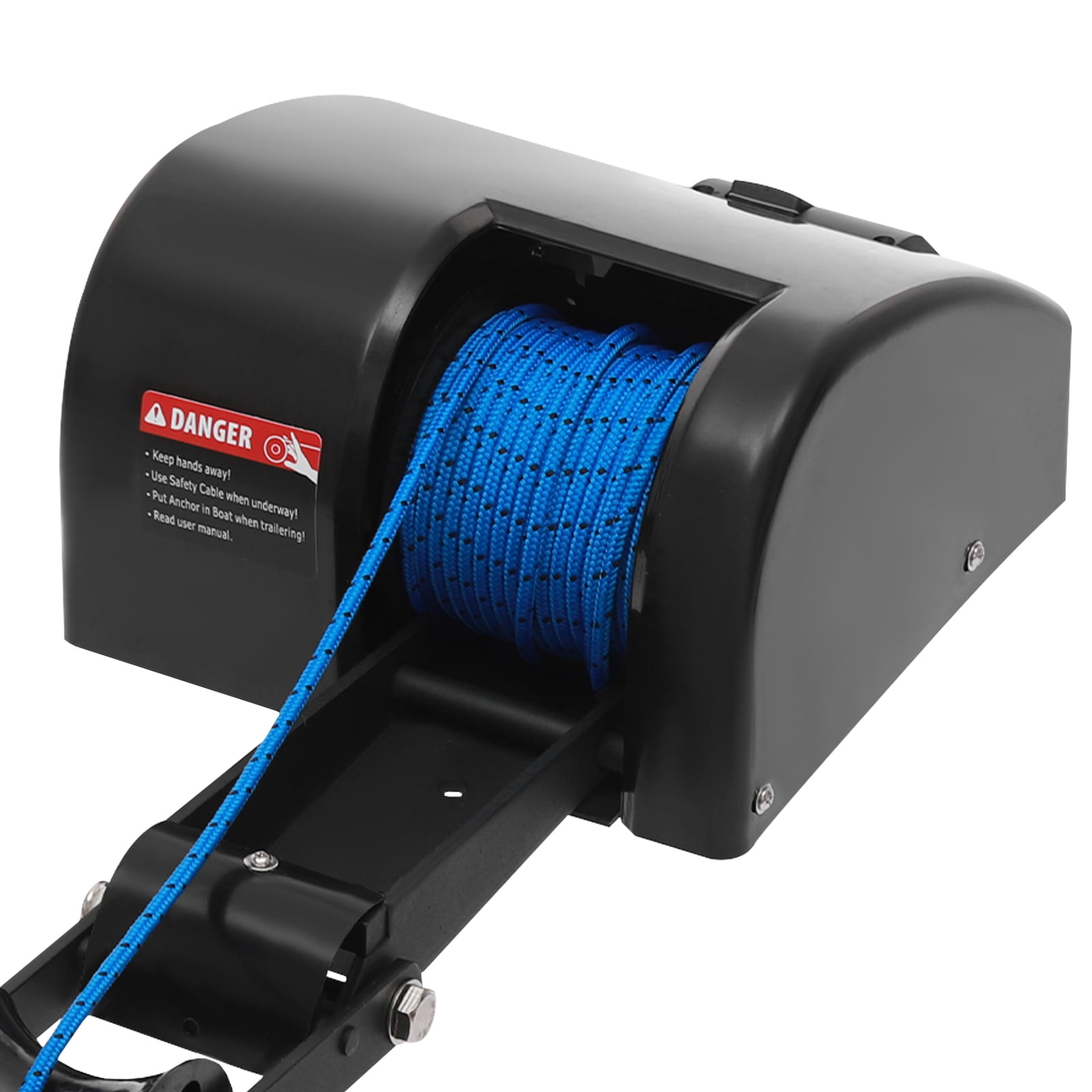 45lbs Electric Anchor Winch, 12V DC Motor, 100ft Braided Rope with 700 ...