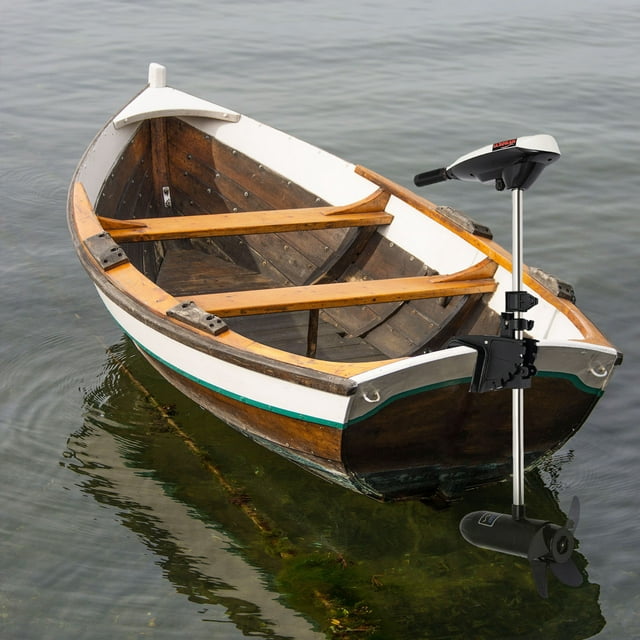 45lbs Thrust Electric Outboard Trolling Motor, 12V Brush Boat Engine ...