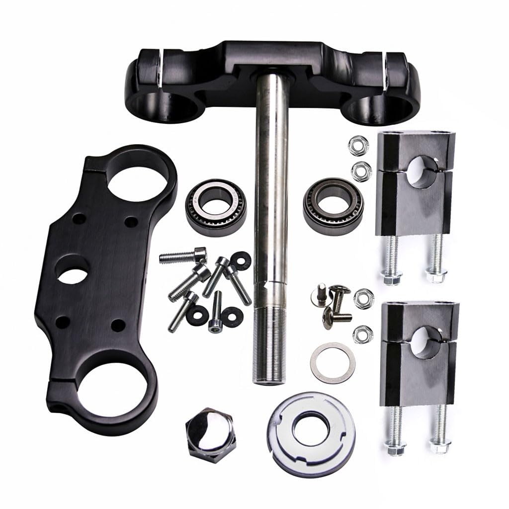 45mm 48mm Triple Tree Clamps 7/8" Bar Riser 233mm Stem Column for 22mm ...