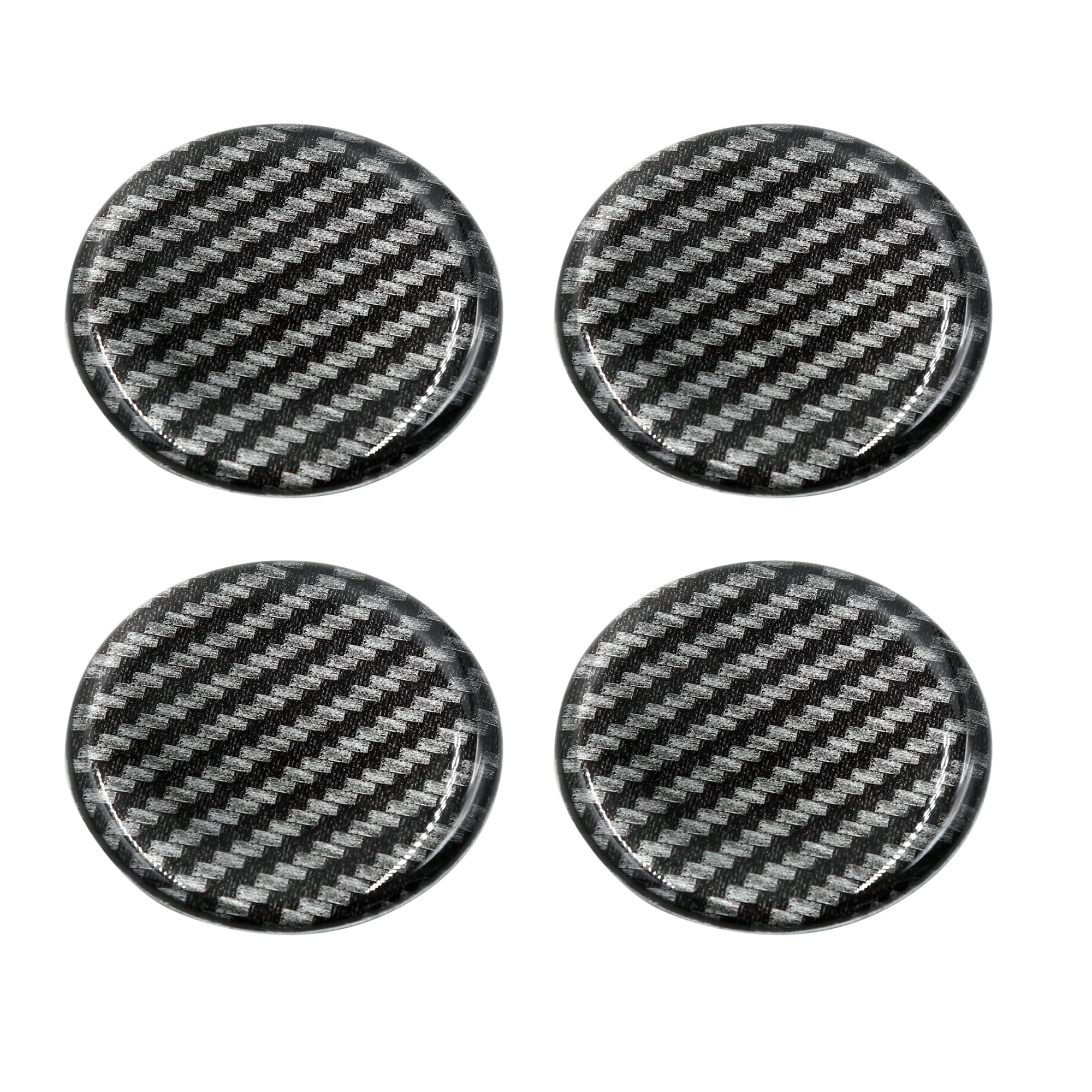 45mm Auto Car Wheel Center Hub Cap Sticker Emblem Decal Carbon Fiber ...
