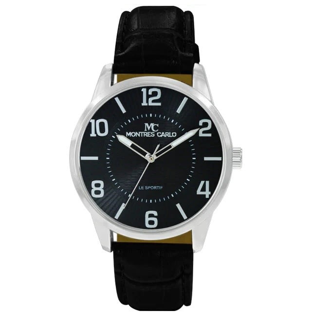 45mm Montres Carlo Men's Sports Vegan Leather Band Luxury Fashion Dress ...