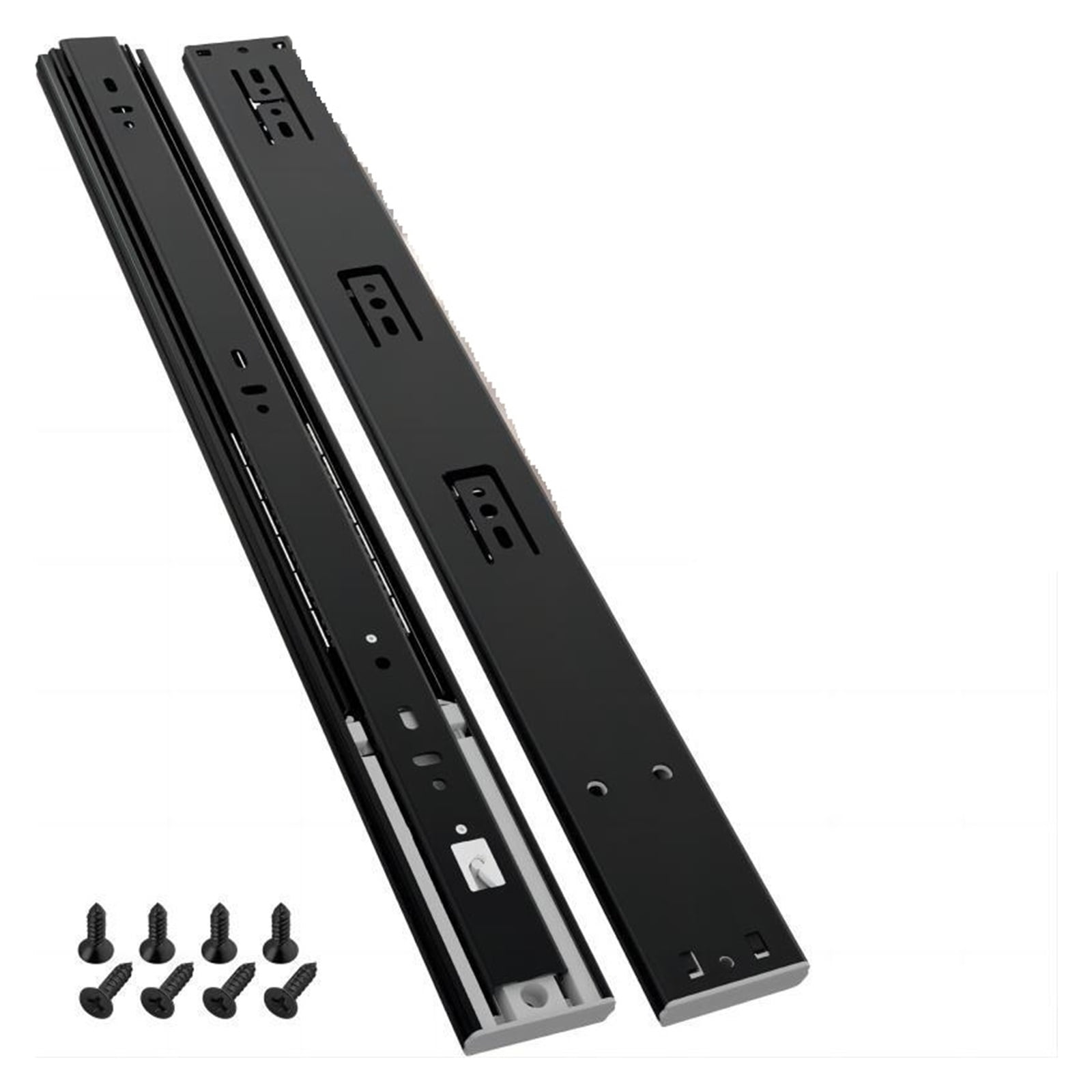 45mm Push-open Drawer Slides Mute Track Mute Rebound Three-Section Rail ...
