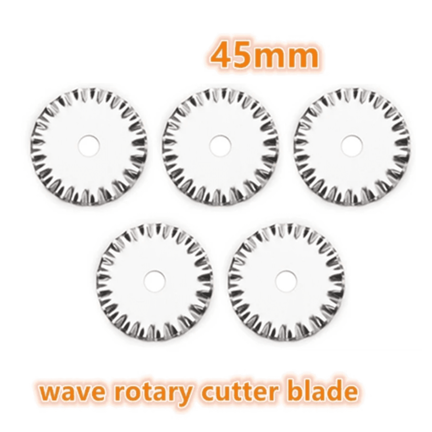 45mm Rotary Cutter Blades 5pcs, Wave Line Rotary Cutter Replacement ...