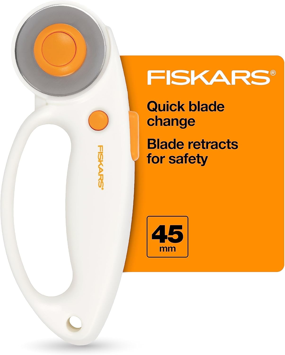 45mm Rotary Cutter for Fabric with Ergonomic Loop Grip, Premium Steel ...