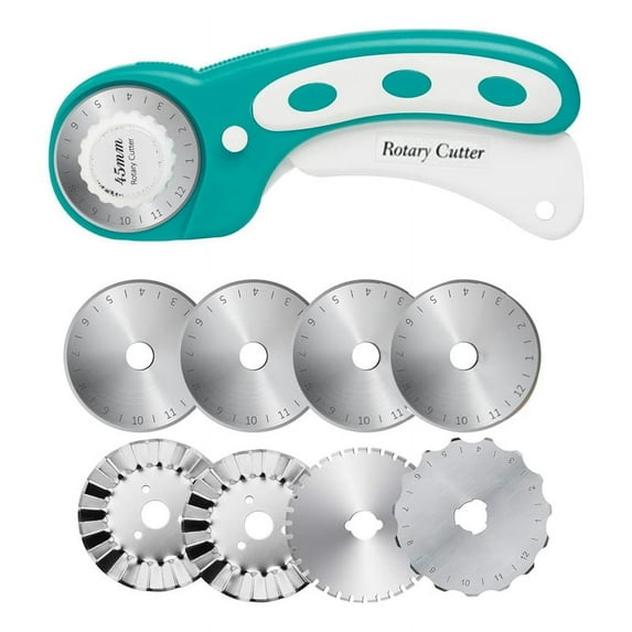 1 x Rotary Cutter 8 x Rotary Blades-Photo Color - Walmart.com