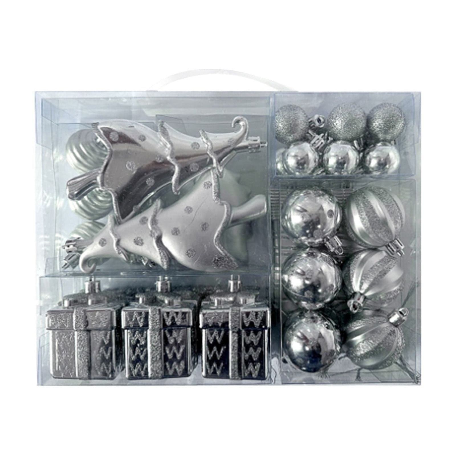 45pcs Christmas Ball Ornaments Set Shatterproof Christmas Tree ...