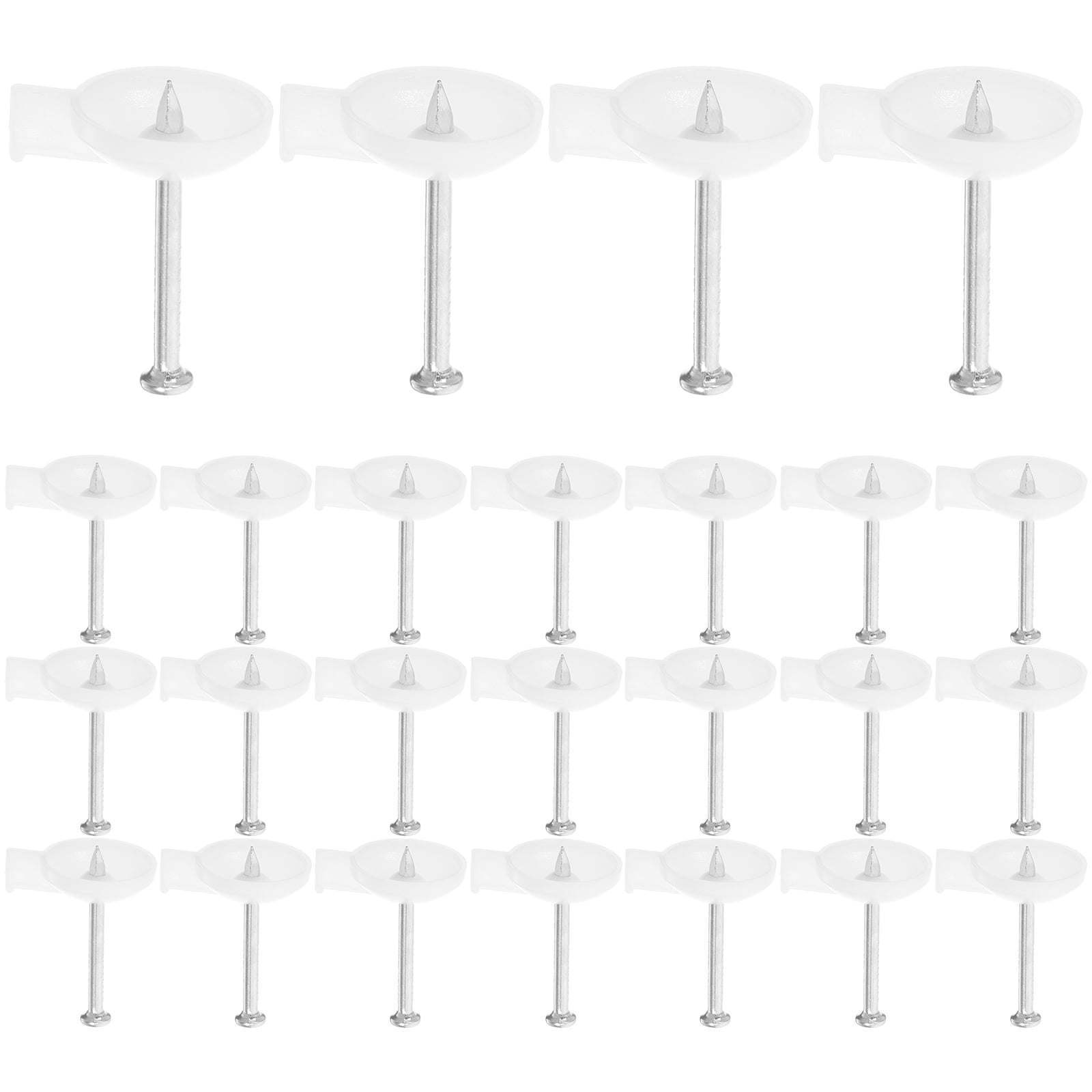 45pcs White ABS Plastic Cap Nails for Drywall Cable Staples Wall ...