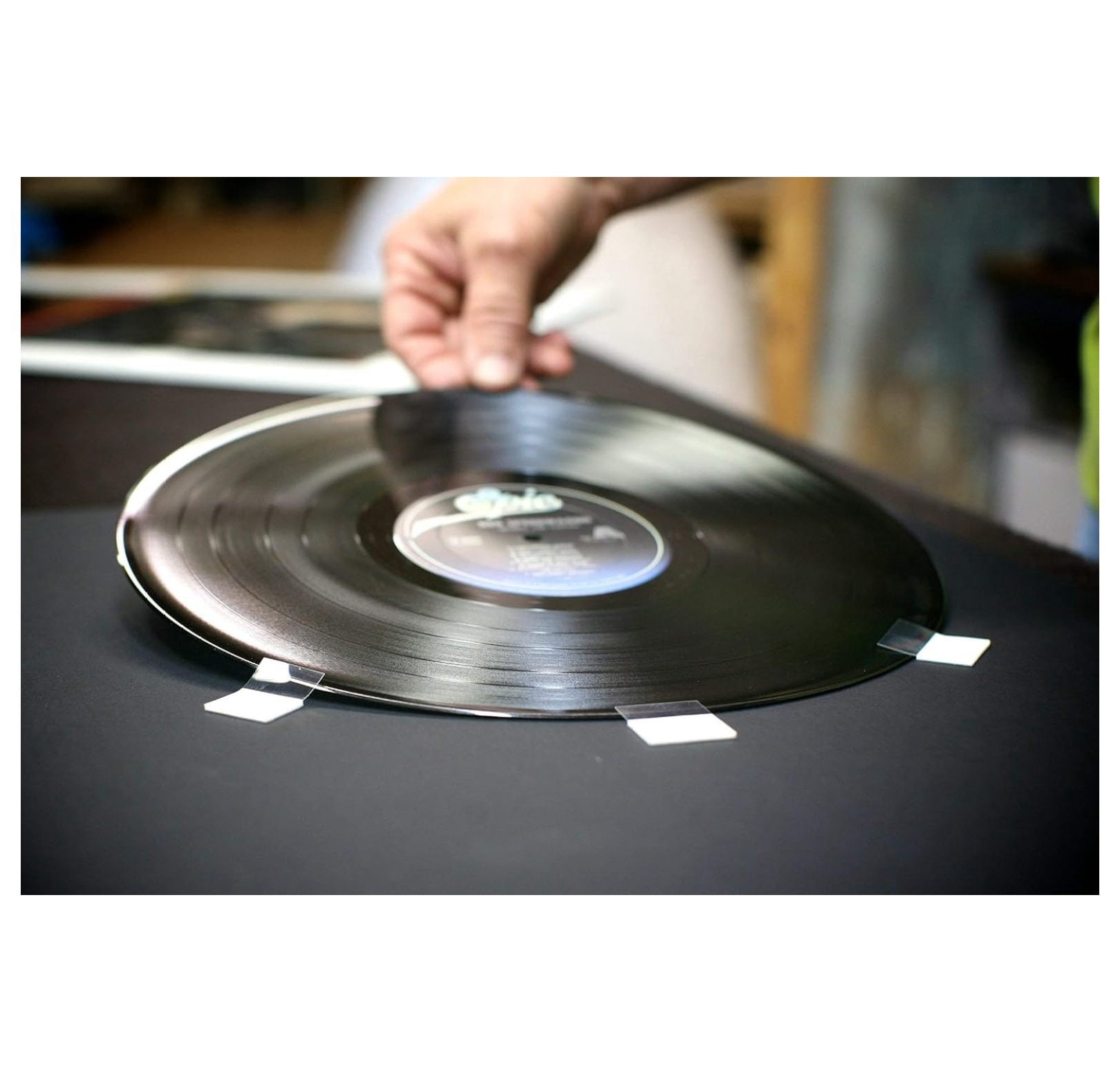 45rpm 6 7/8" Vinyl Record and Record Sleeve Frame Featuring White Mat ...