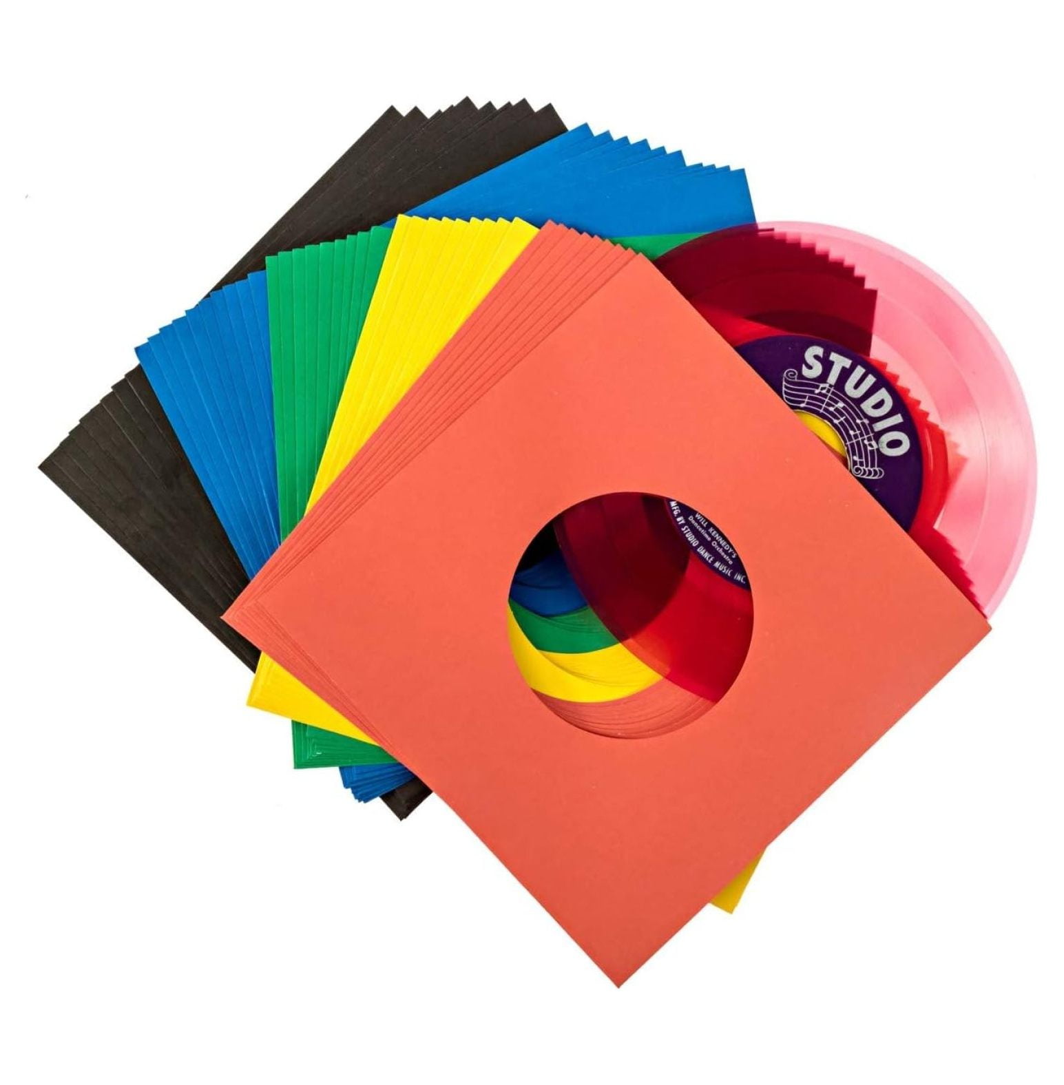 45rpm Record Sleeves 7 Inch - 50 Pack Multicolor Vinyl Storage - Acid ...