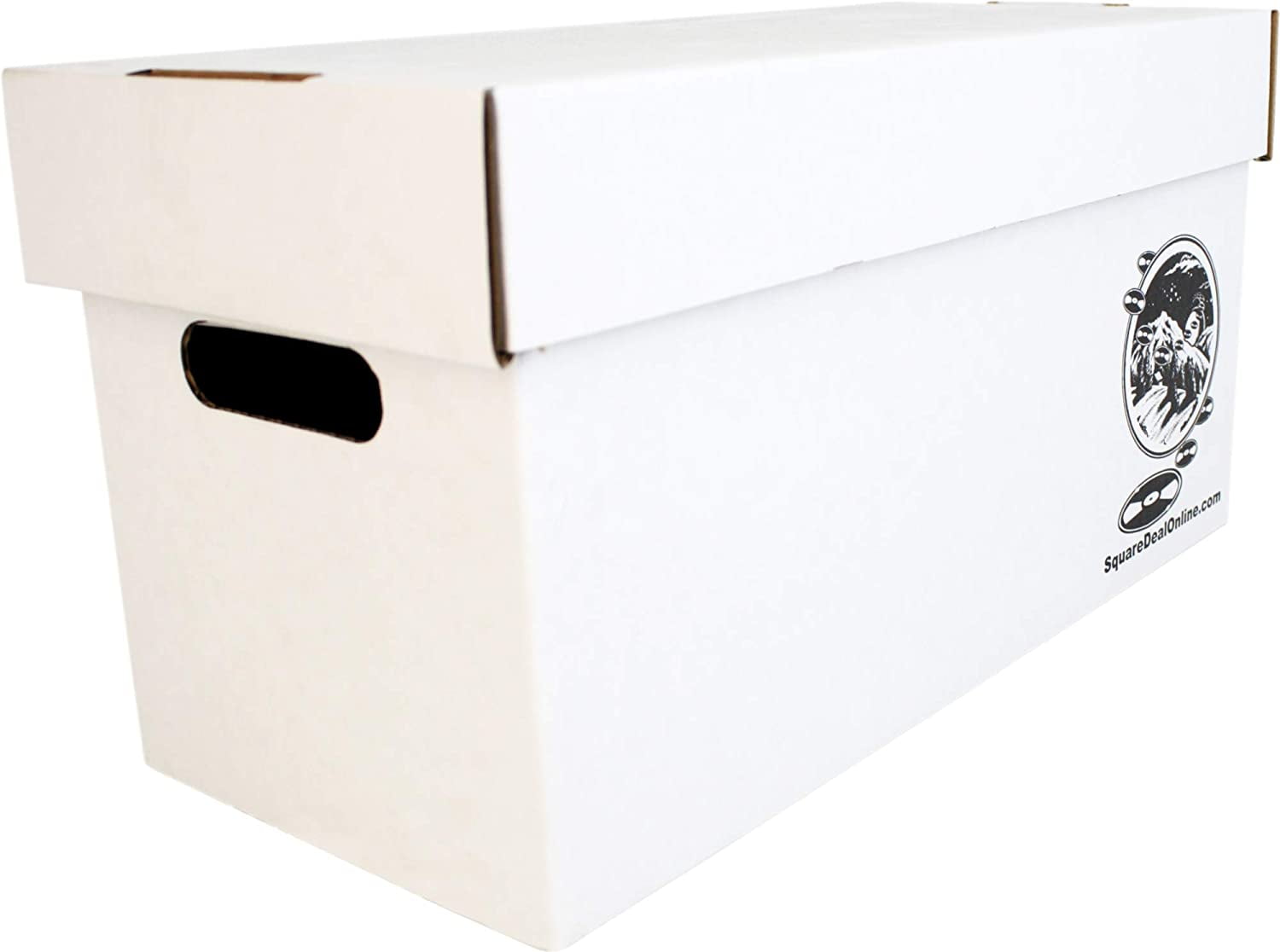 45rpm Vinyl Record Storage Box - Heavy Duty Cardboard with Removable ...