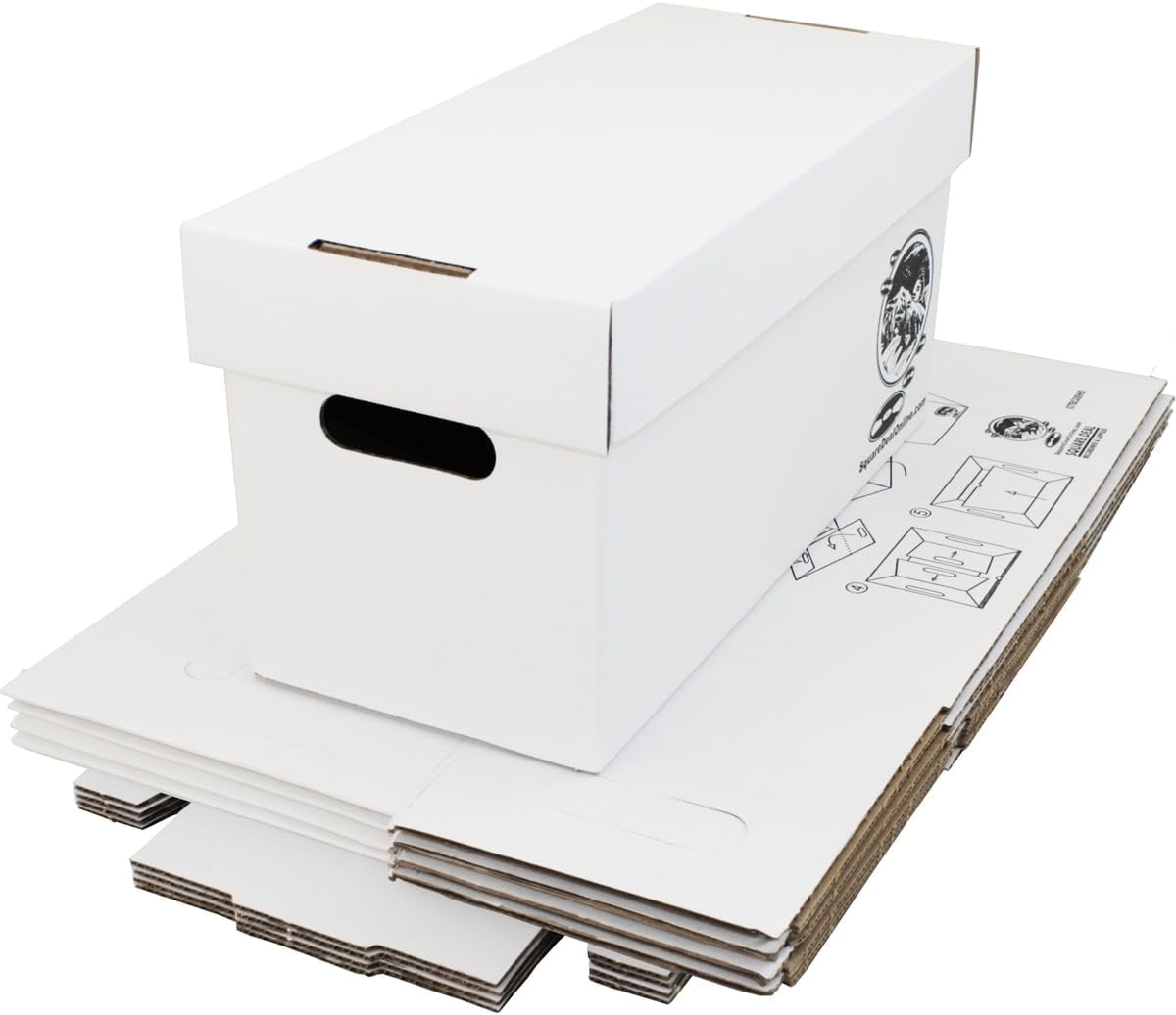 45rpm Vinyl Record Storage Box - Heavy Duty Cardboard with Removable ...