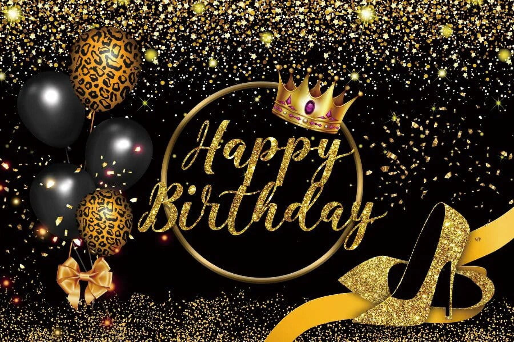 45th Birthday Banner Light Bokeh Glitters Ribbons Diamond Custom Photography Backgrounds Photo ...