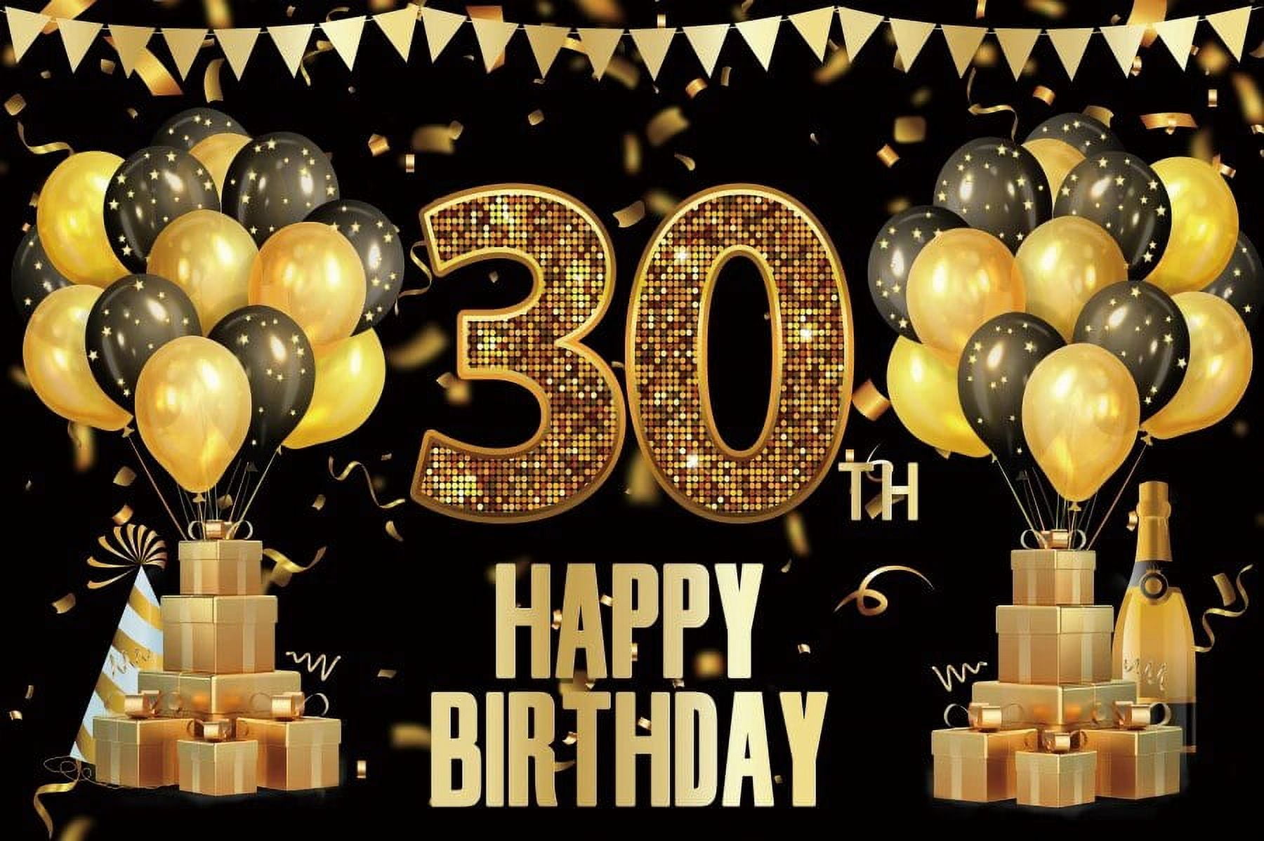 45th Birthday Banner Light Bokeh Glitters Ribbons Diamond Custom Photography Backgrounds Photo ...