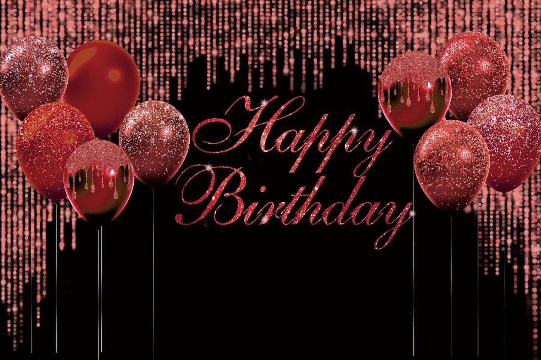 45th Birthday Banner Light Bokeh Glitters Ribbons Diamond Custom Photography Backgrounds Photo ...