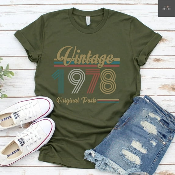 45th Birthday Gift Shirt, 1978 Birthday Shirt, 45 Birthday Shirts ...