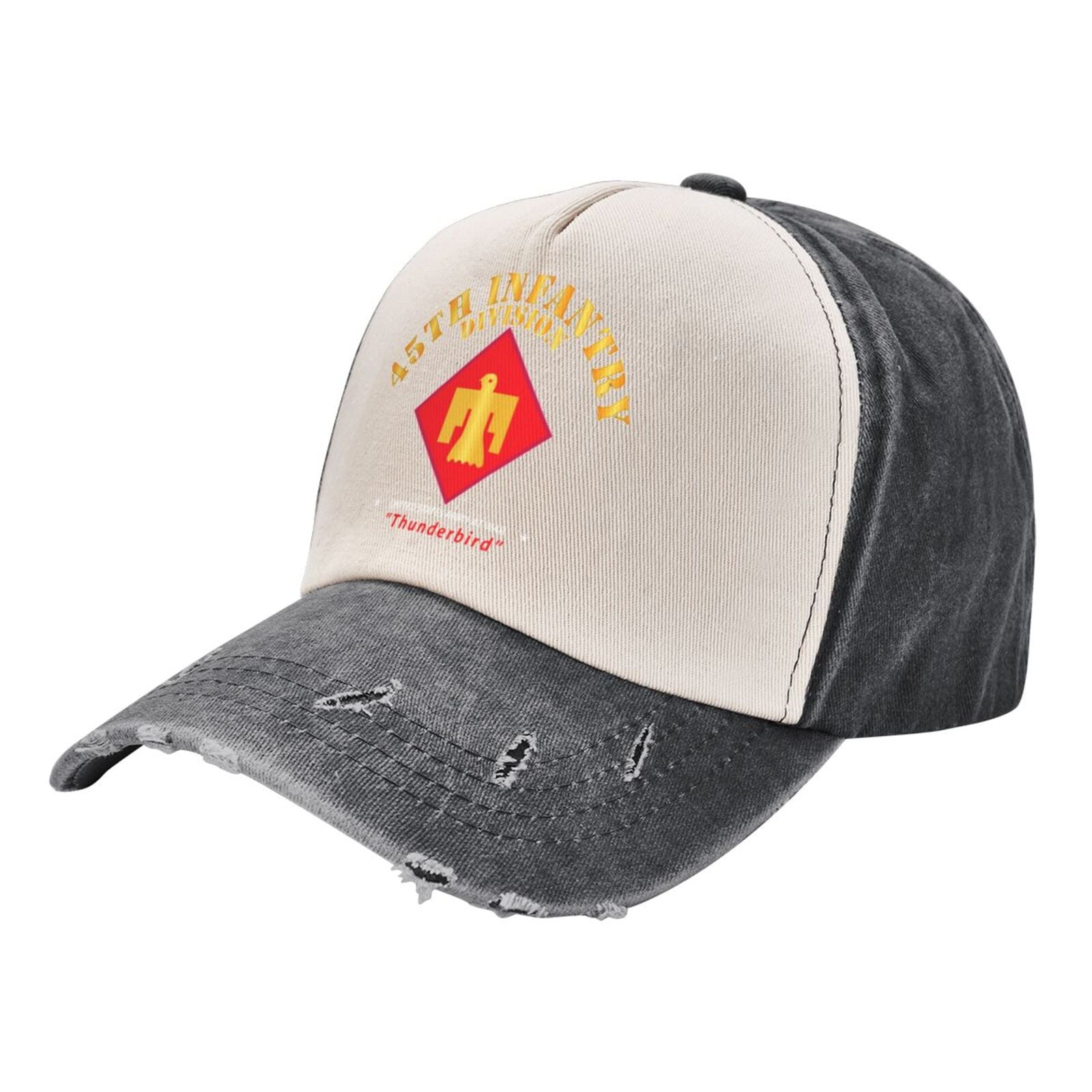 45th Infantry Division - Thunderbird Flag Cowboy Collision Color Washed ...
