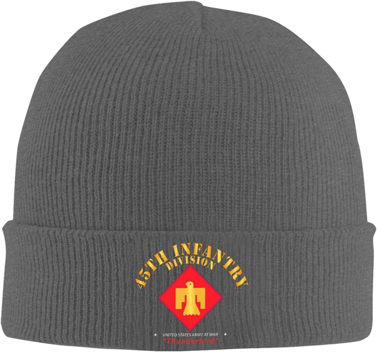 45th Infantry Division - Thunderbird at War Knitted Hat Knit Cuffed ...