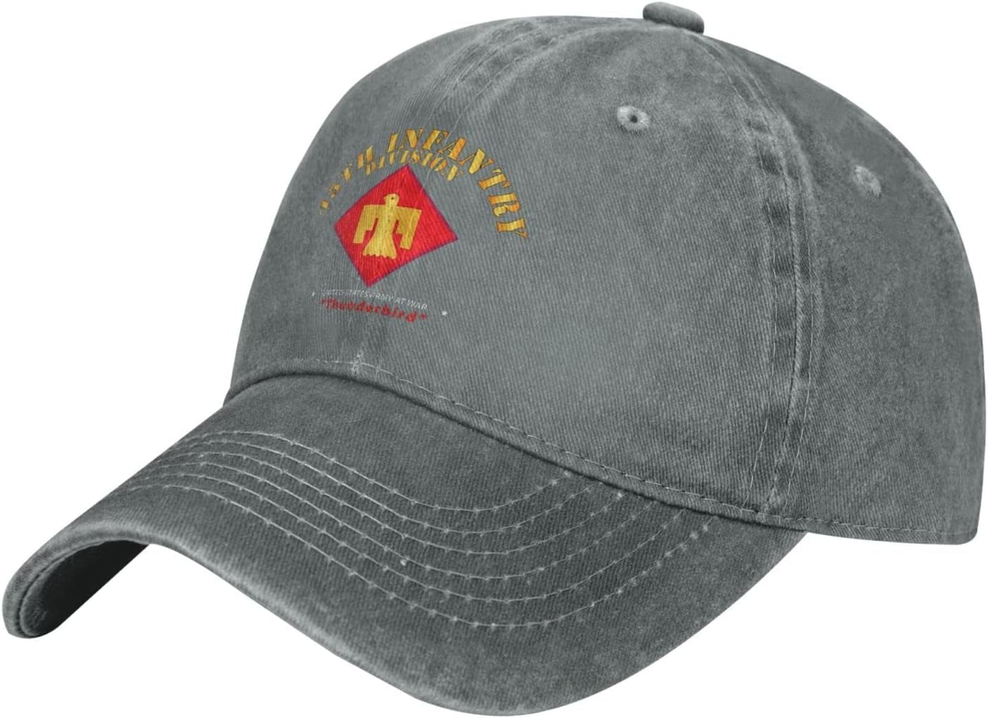 45th Infantry Division - Thunderbird at War Vintage Wash Denim Baseball ...