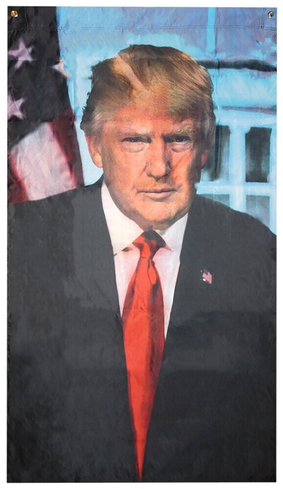 45th President Trump Vertical 100D Woven Poly Nylon 3'x5' Flag Sleeve ...
