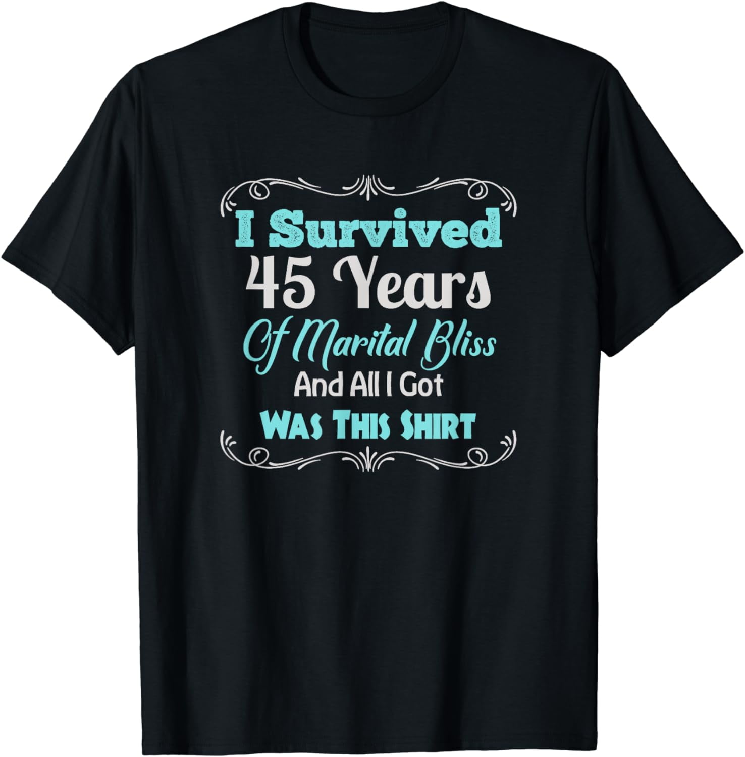 45th Wedding Anniversary Spouse Marriage Husband Wife Women T-Shirt ...