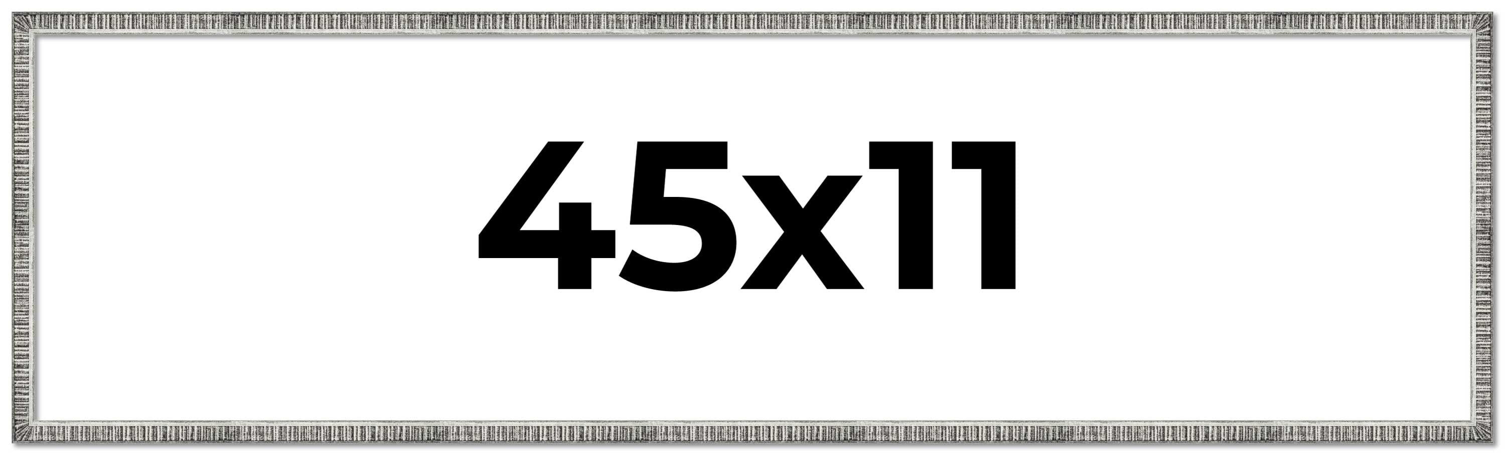 45x11 Frame Silver Picture Frame - Complete Modern Photo Frame Includes ...