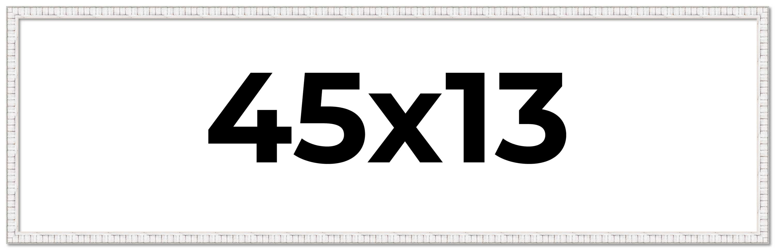 45x13 Frame White Scuffed Rustic Solid Wood Picture Frame | 0.75 Inch ...
