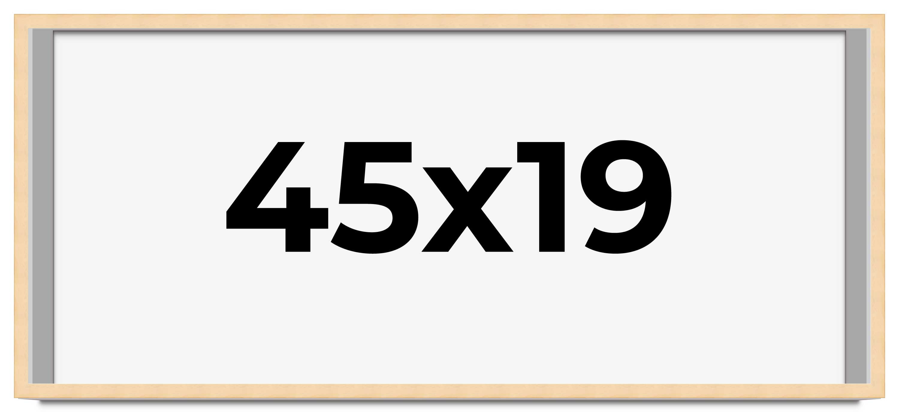 45x19 Frame Natural Wood Picture Frame | 0.75 Inch Moulding Width ...