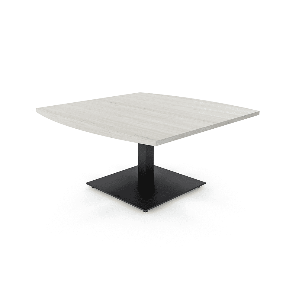 45x45 Arc Rectangle Shaped Coffee Table With Square Metal Base ...