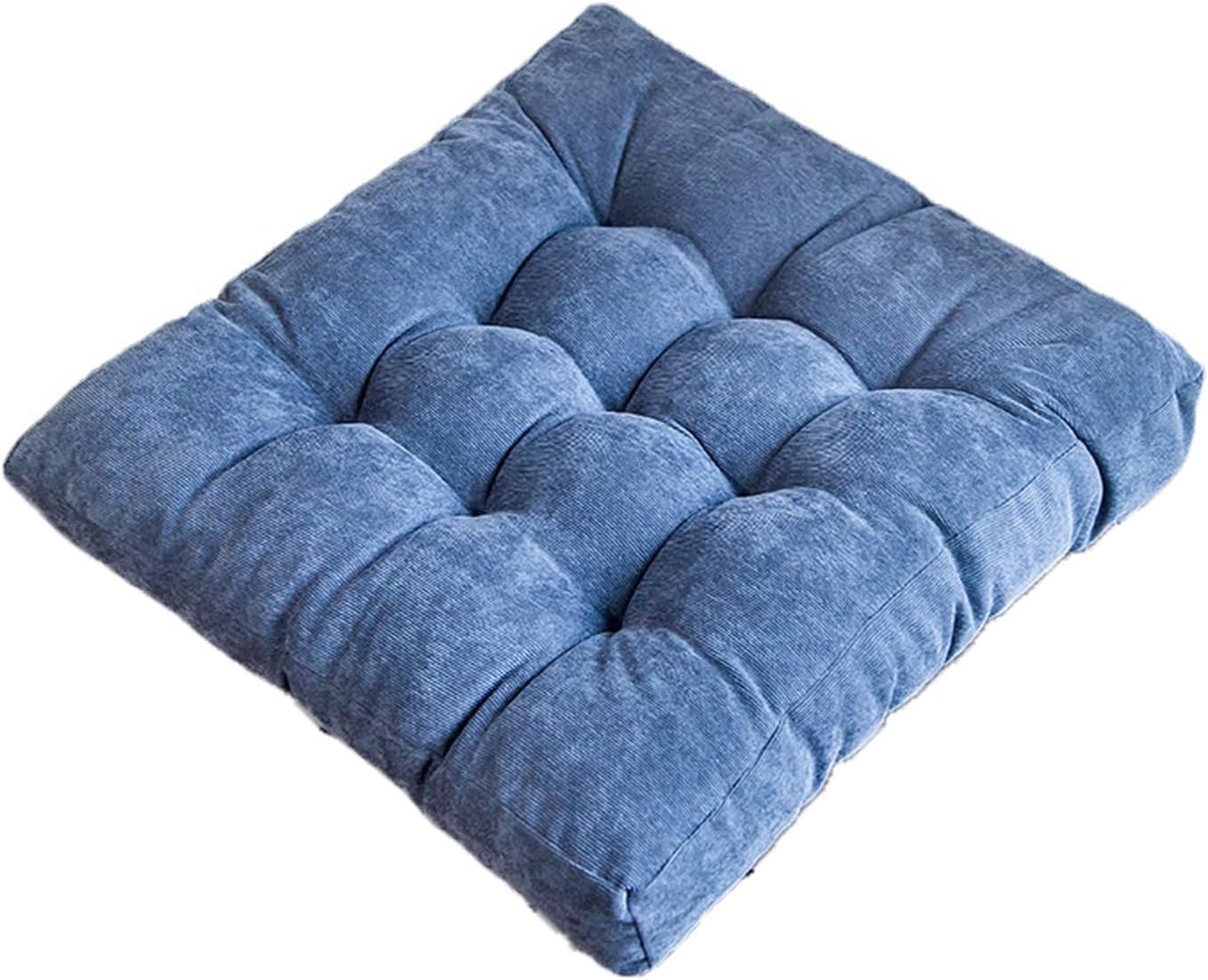 45x45cm Blue Square Chair Cushion Thick Plush Chair Mats Tatami Stool ...
