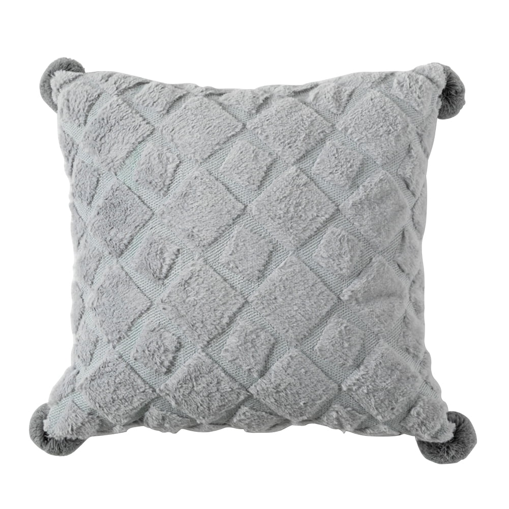 45x45cm Cover Decorative Soft Plush Nordic Style Zipper Car Pillow Case ...