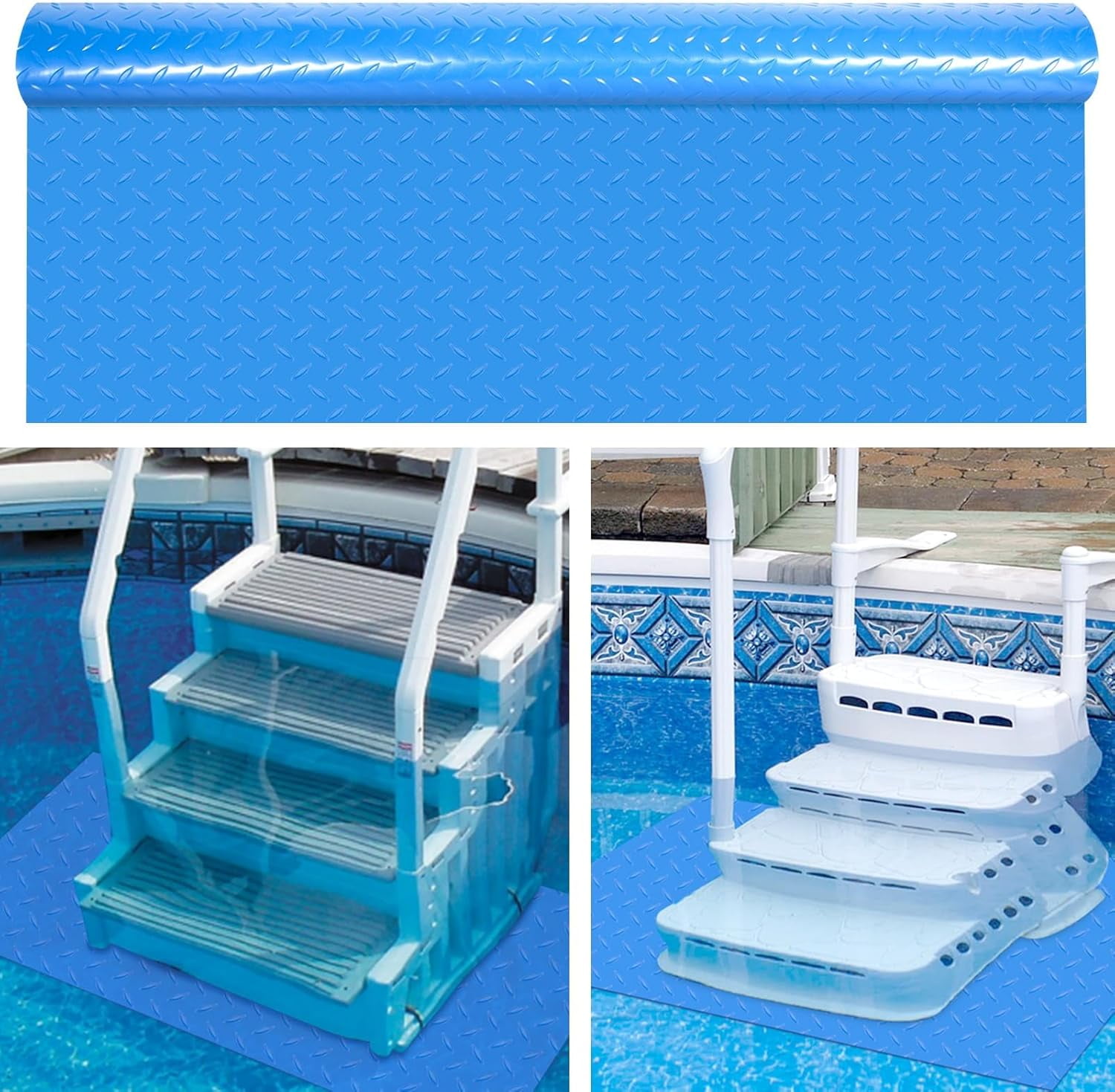 45x60 inches Swimming Pool Ladder Mat Protective Swimming Pool Step Pad ...