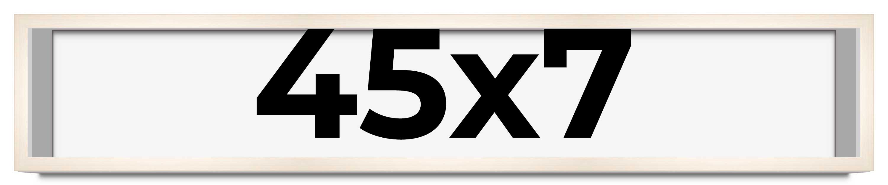 45x7 Frame White Wash Solid Wood Picture Frame | 0.75 Inch Moulding ...