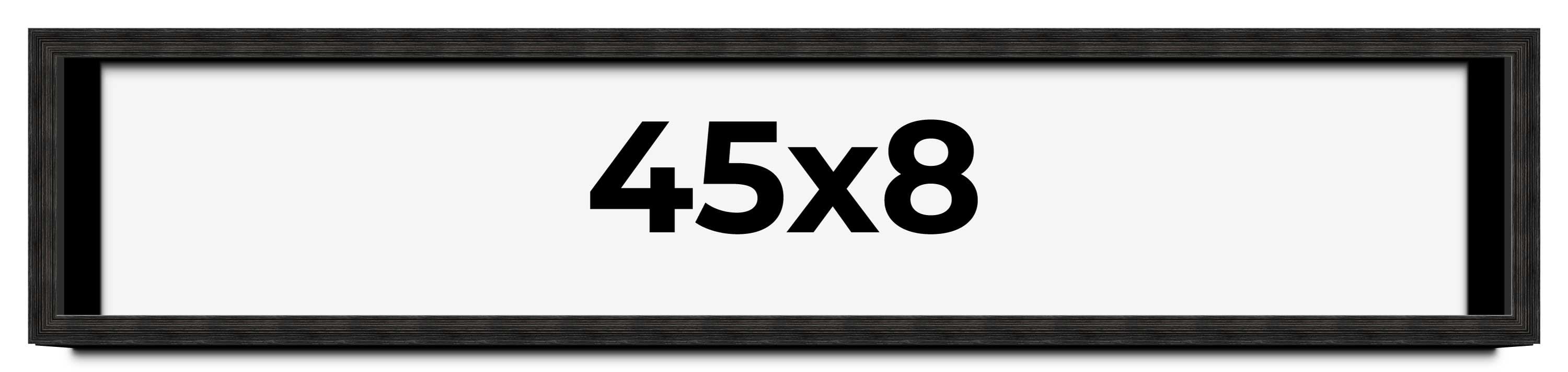 45x8 Shadow Box Black Rustic Barnwood Display Frame | 1.125 Inch Deep ...