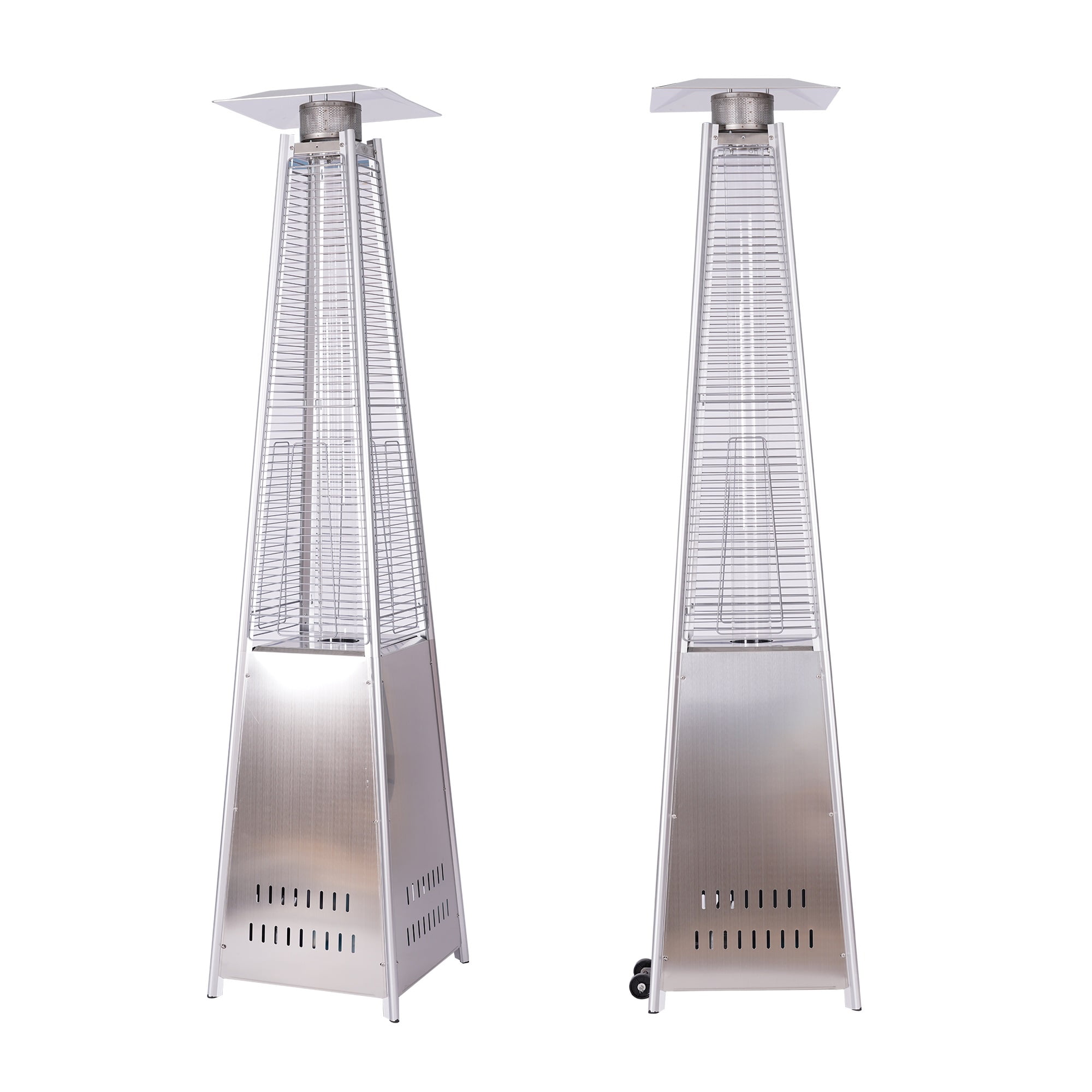 46,000 BTU Patio Heaters, Pyramid Propane Heater Stainless Steel on ...