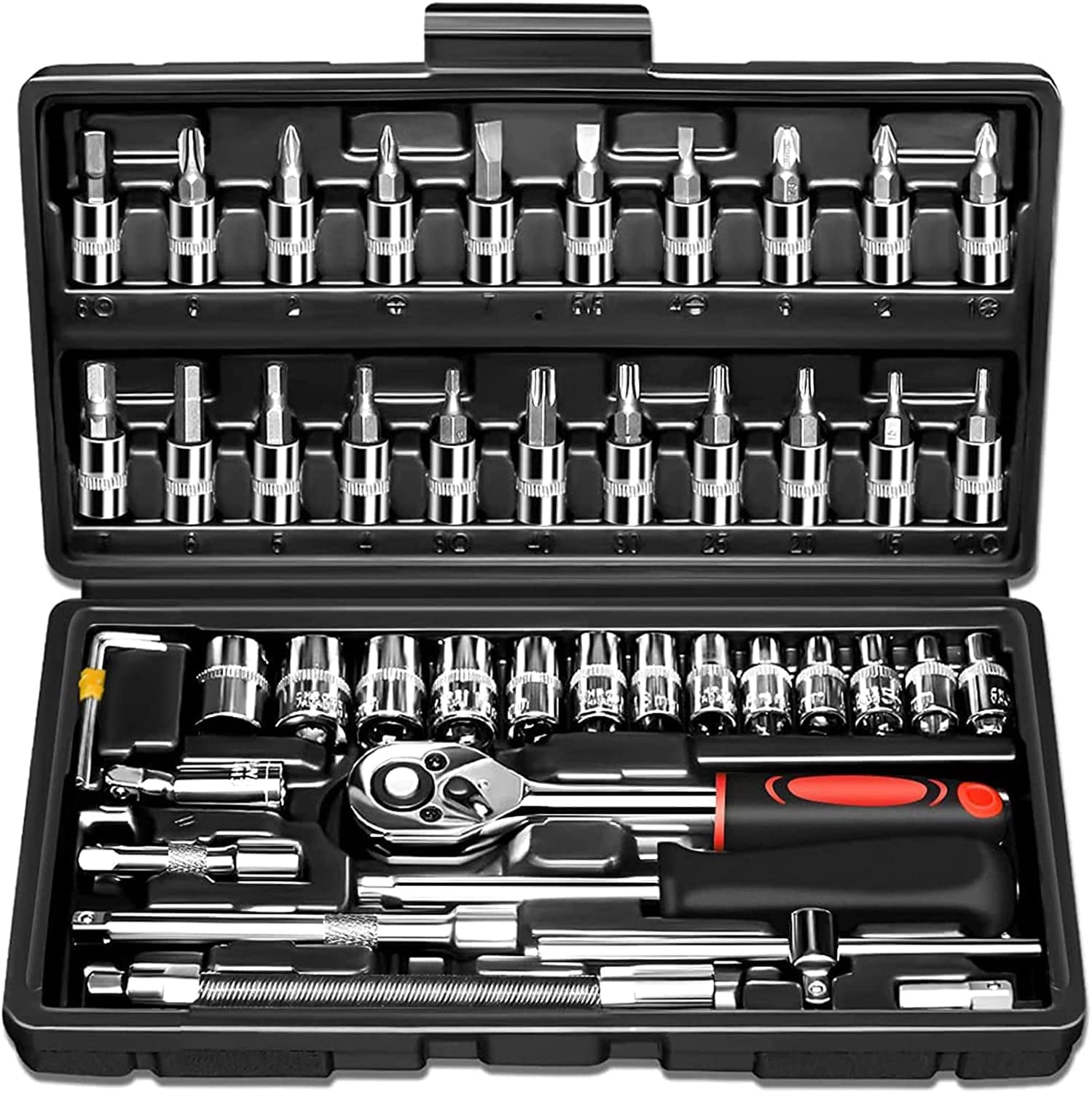 46 In 1 Pcs Tool Kit & Screwdriver & Socket Set | Hand Tool Kit Wrench ...
