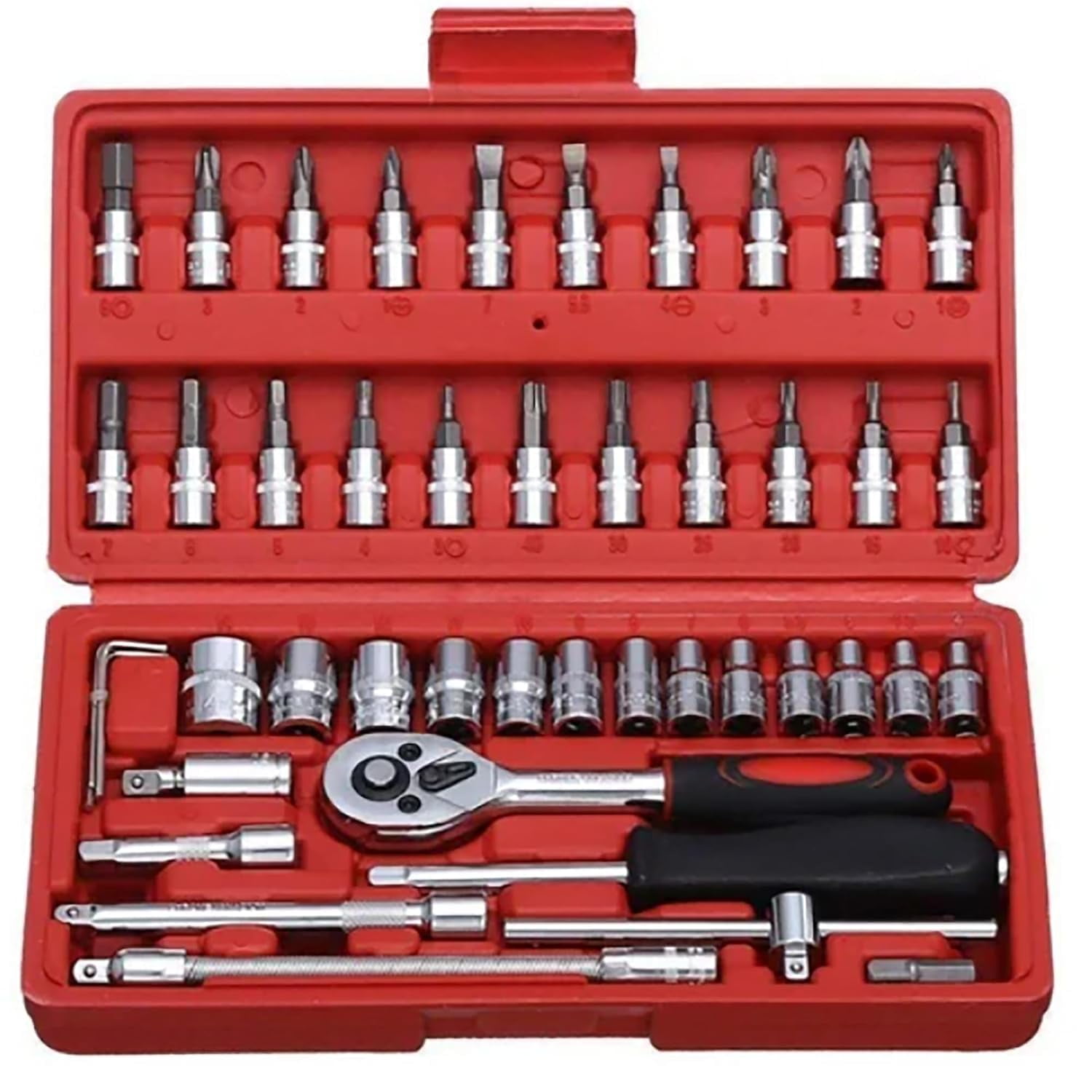 46 In 1 Pcs Tool Kit & Screwdriver, Socket Set | Multi Purpose Tool ...