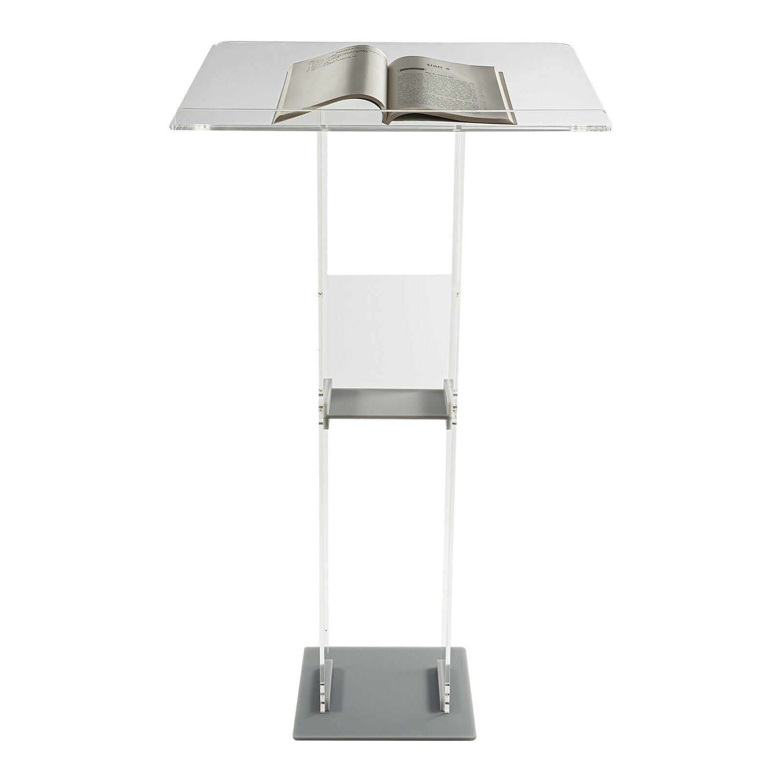 46.1in Clear Acrylic Podium Floor Standing Church Lectern Podium ...