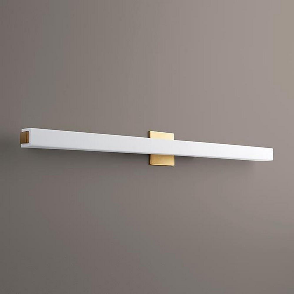 46.38 inch 120V 23.2W 2 Led Bathroom Light Fixture-Aged Brass Finish ...