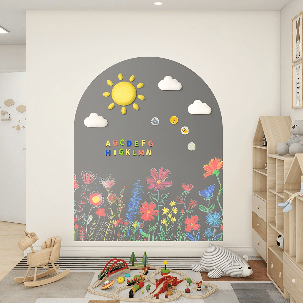 46.4"x35.4" Magnetic Chalkboard Wall Arch Decal for Kids, Doodle ...