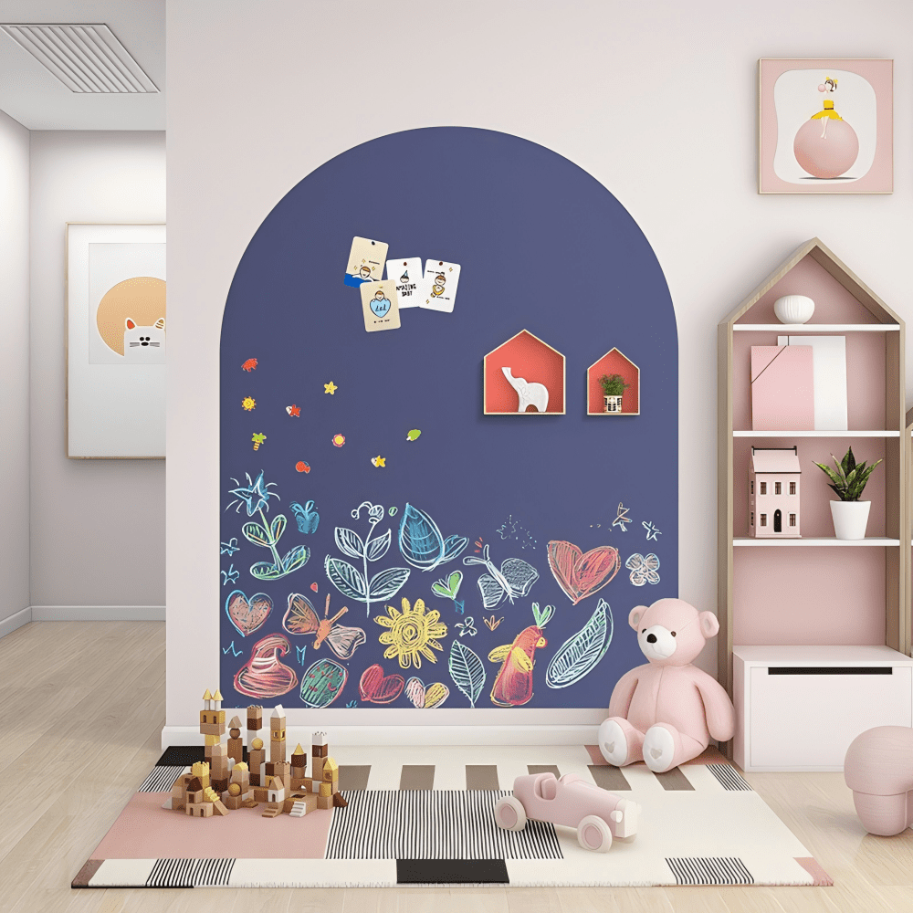 46.4"x35.4" Magnetic Chalkboard Wall Arch Decal for Kids, Doodle ...