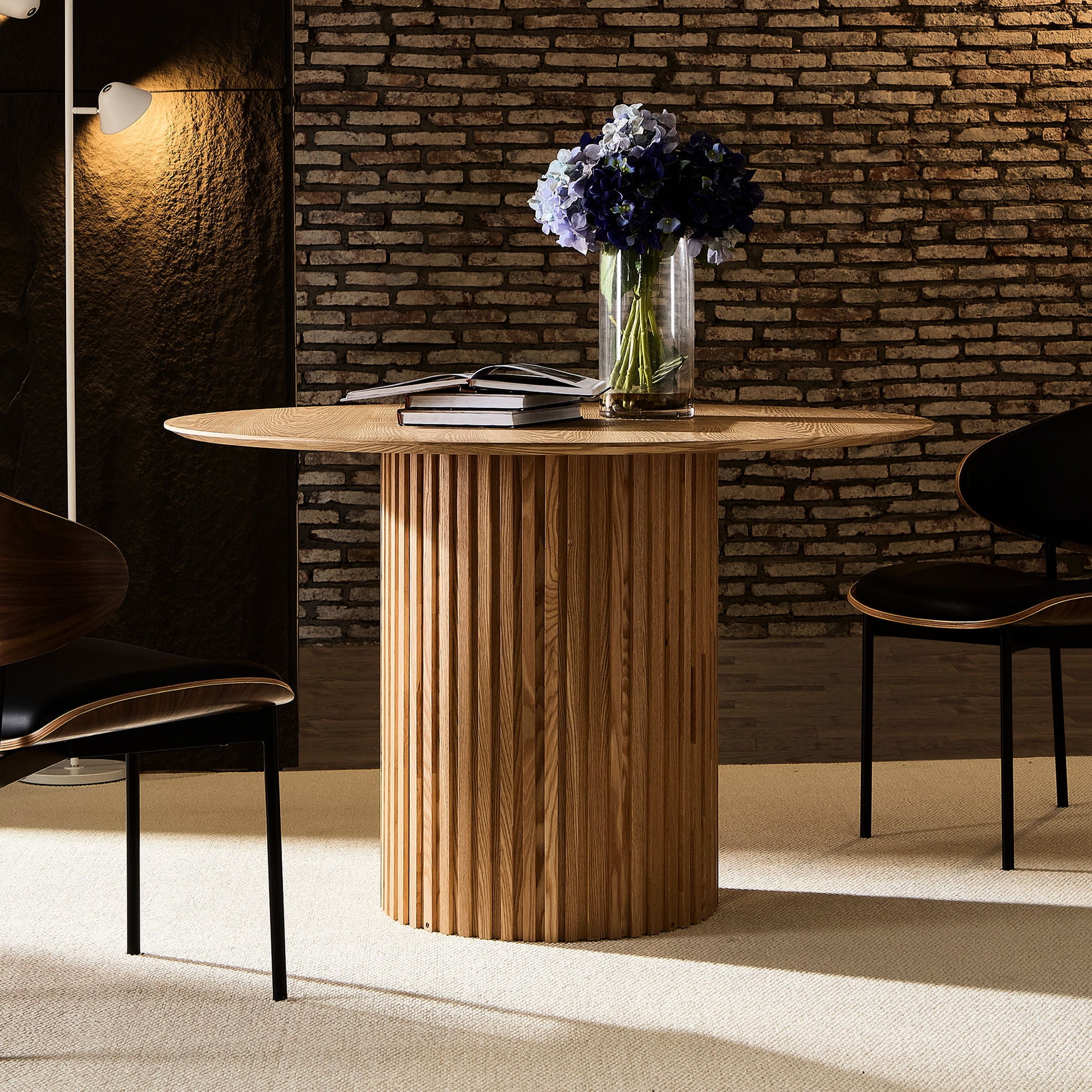 46.45-inch Round MDF Dining Table | Suitable for Dining Room, Parties ...