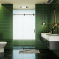 46-48"W x 76"H Frameless Single Sliding Shower Door, 5/16"(8mm) SGCC ...